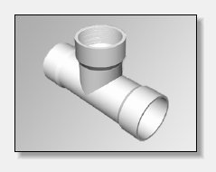 Harrington Corp (HARCO) PIP Solvent Weld Riser Tee Reinforced HxHxFNPT